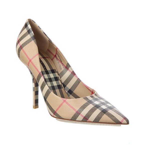 Burberry | Shoes | Burberry Vintage Check Ecanvas Pump Beige | Poshmark